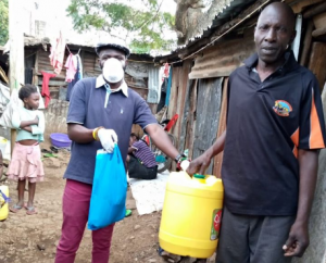 PBI-Kenya notes toolkit organizer Victor’s work distributing water ...